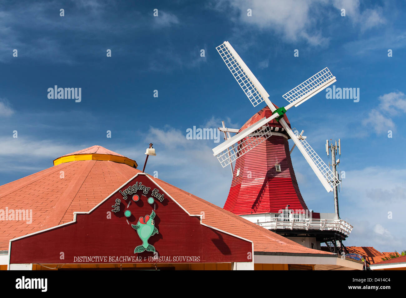 Aruba Caribbean Dutch Antilles Mill Restaurant Palm Beach Windmill ...