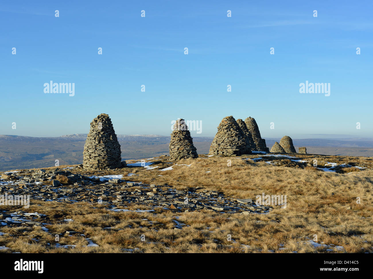Nine Standards Rigg. Hartley Fell, Cumbria, England, United Kingdom ...