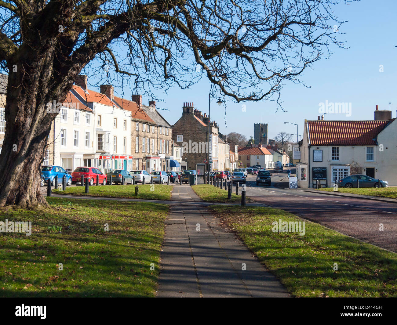 Front Street the main A688 road through the village of Staindrop which ...