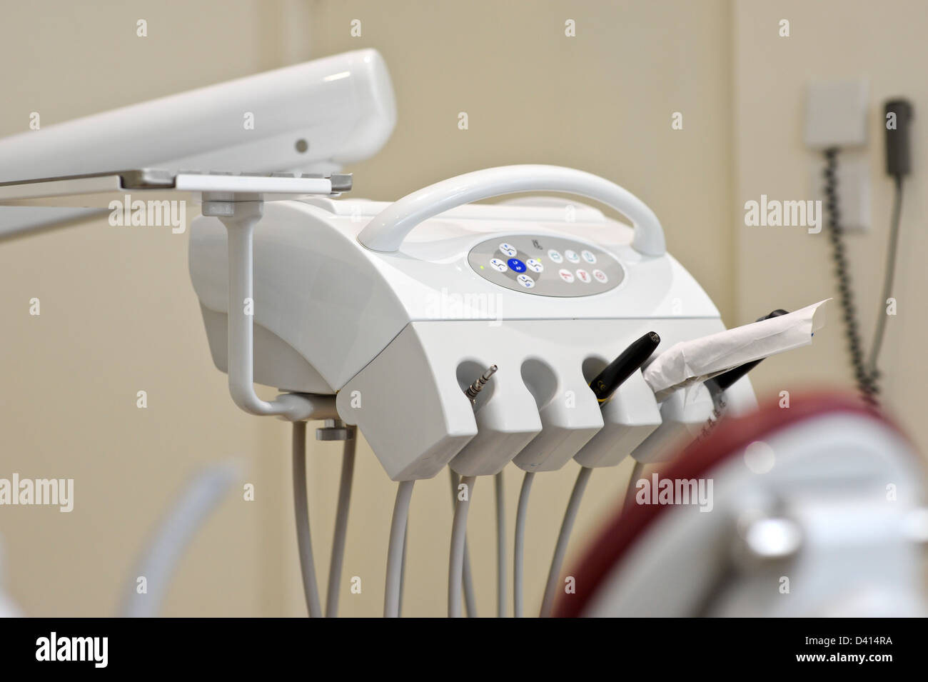 Close up of Dental tools in a modern dental surgery Stock Photo - Alamy