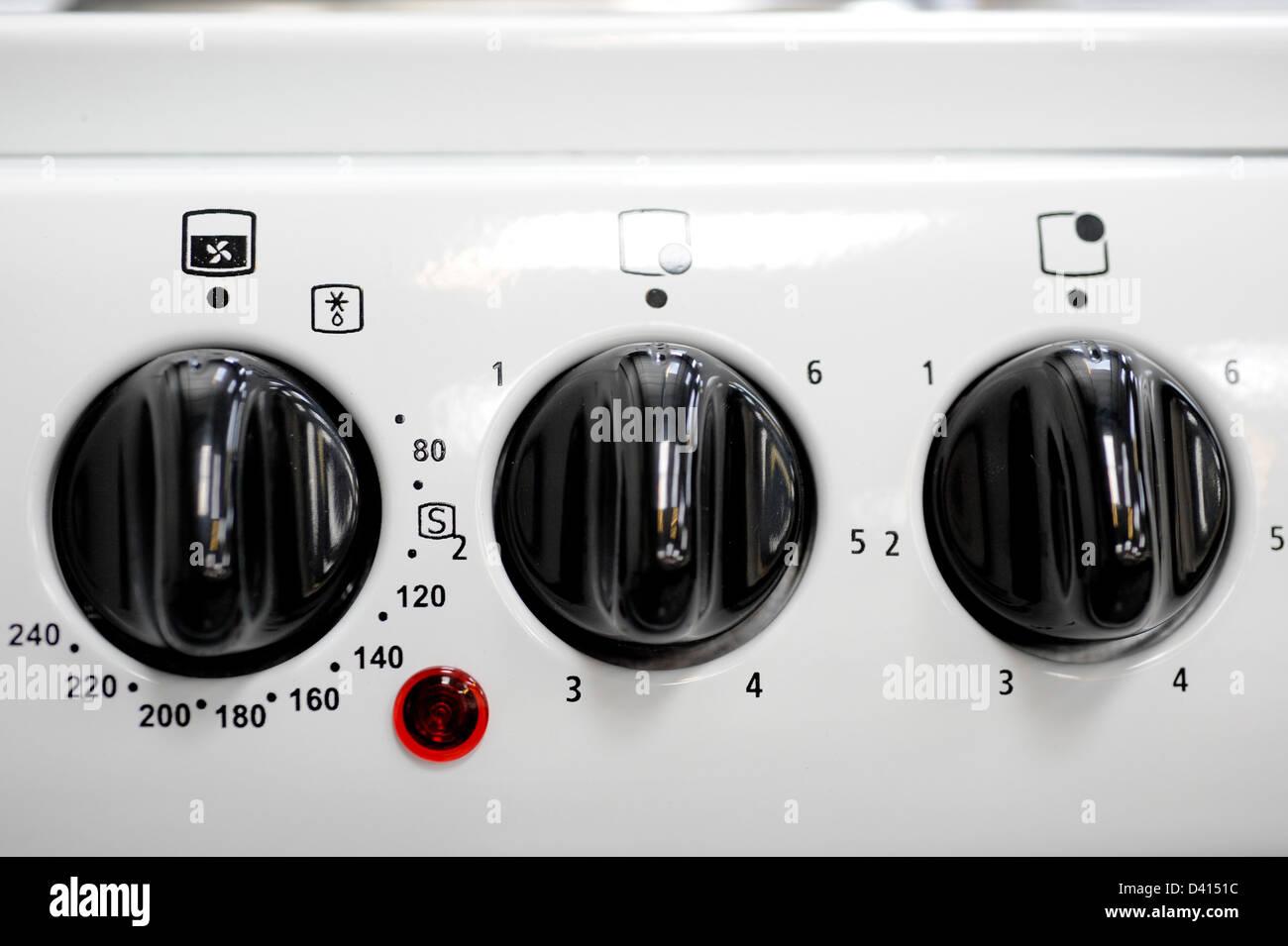 Close up of dials and knobs on kitchen appliances Stock Photo - Alamy