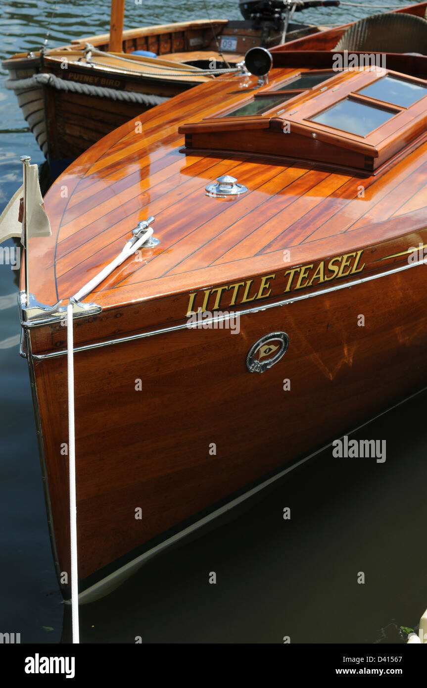 Classic motor launch boat hi-res stock photography and images - Alamy