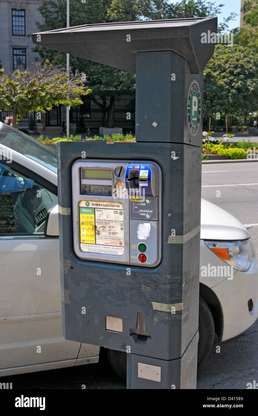 car park meter station Toronto Ontario Canada Stock Photo - Alamy
