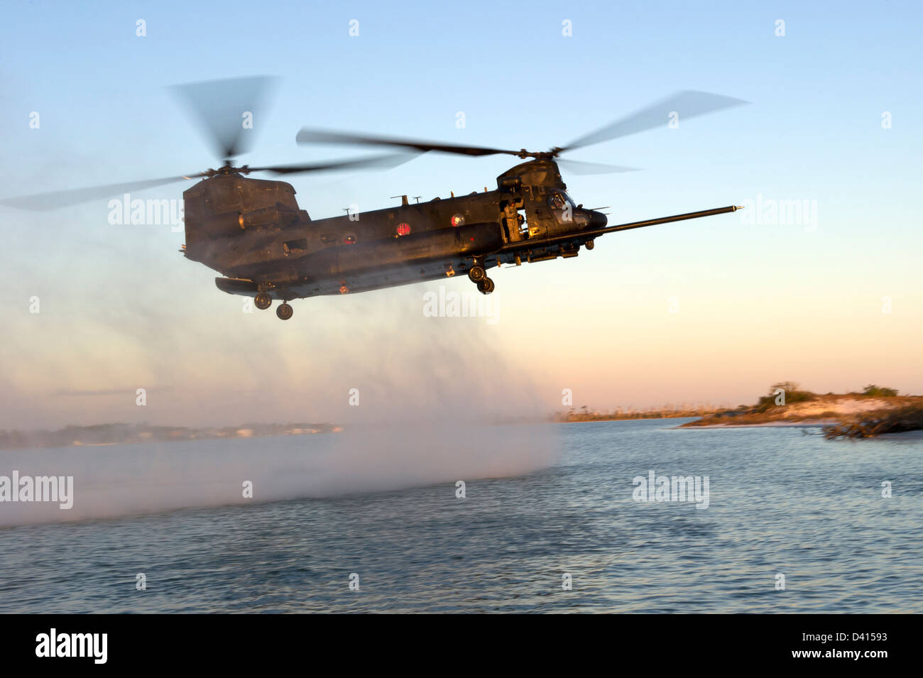 US Green Beret Special Forces soldiers prepare to enter the water while ...