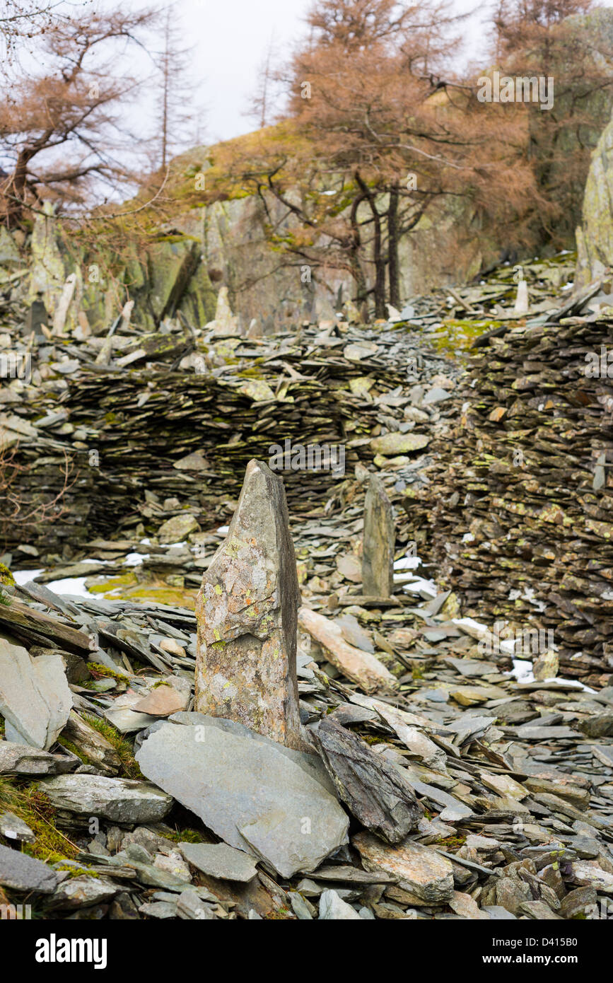 Old slate quarry lake district hi-res stock photography and images - Alamy