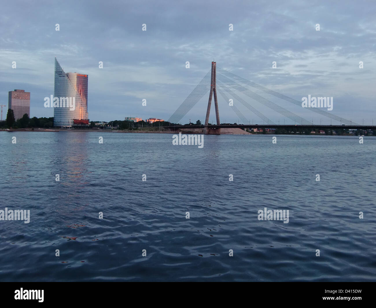 Vansu bridge in riga cable hi-res stock photography and images - Alamy