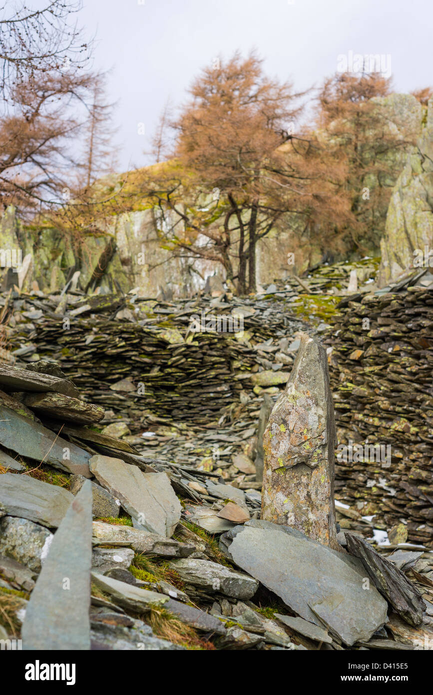 Old slate quarry lake district hi-res stock photography and images - Alamy