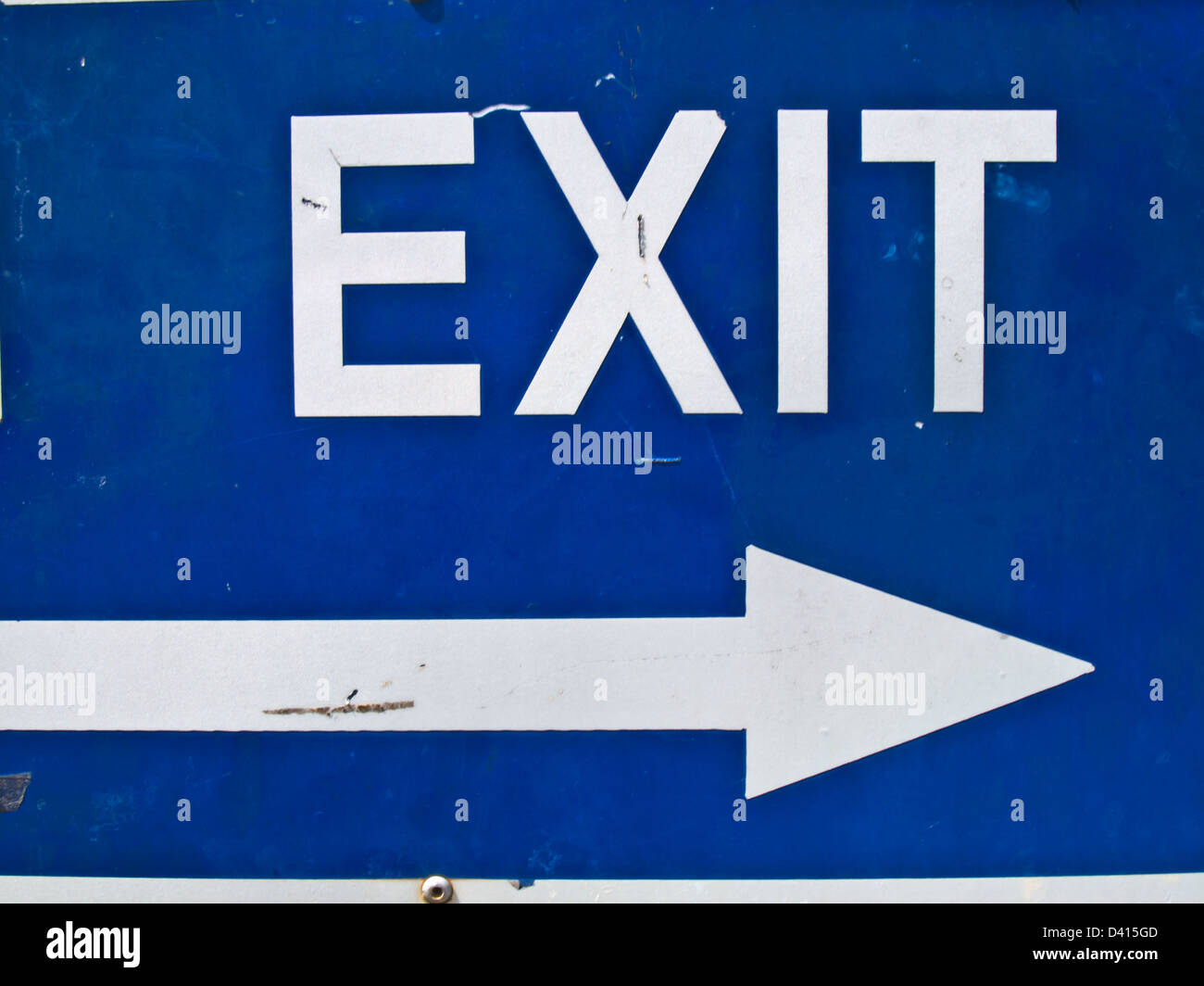 Blue traffic sign white arrow hi-res stock photography and images - Alamy