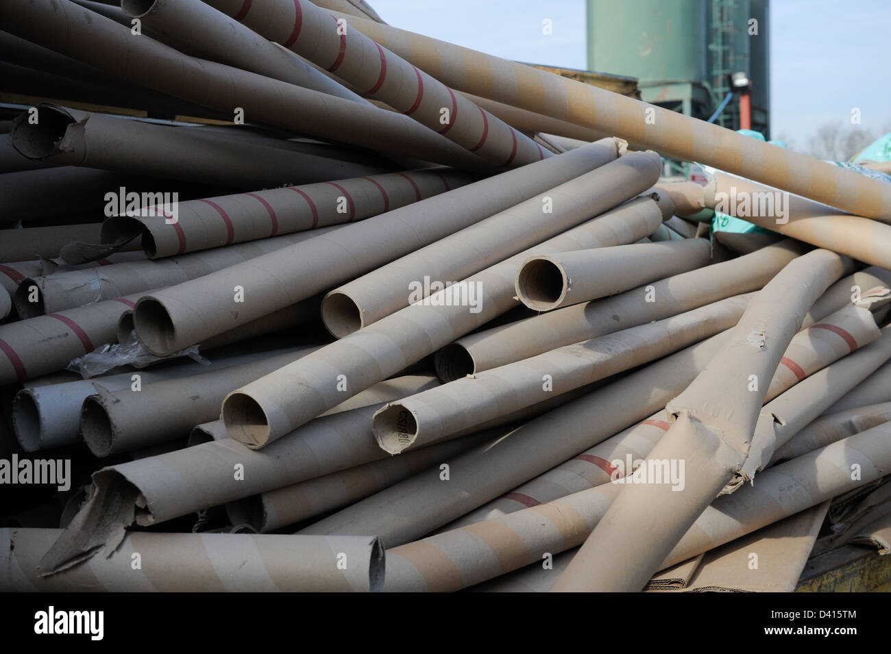 Cardboard recycling at recycling plant Stock Photo - Alamy
