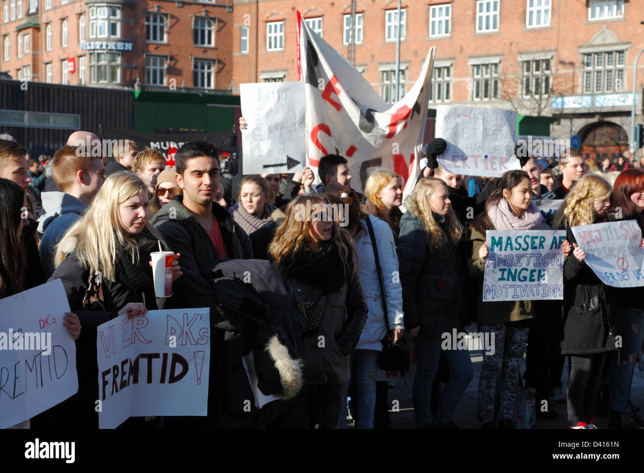 Copenhagen, Denmark. 28th February 2013. Students from all over Denmark ...