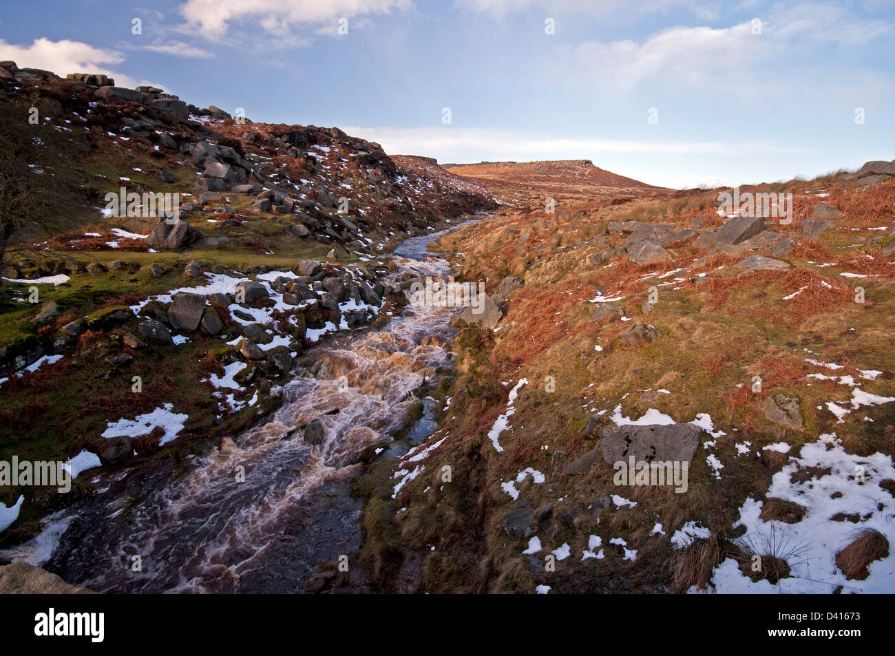 Higger Tor in the Peak District National Park viewed from Burbage ...