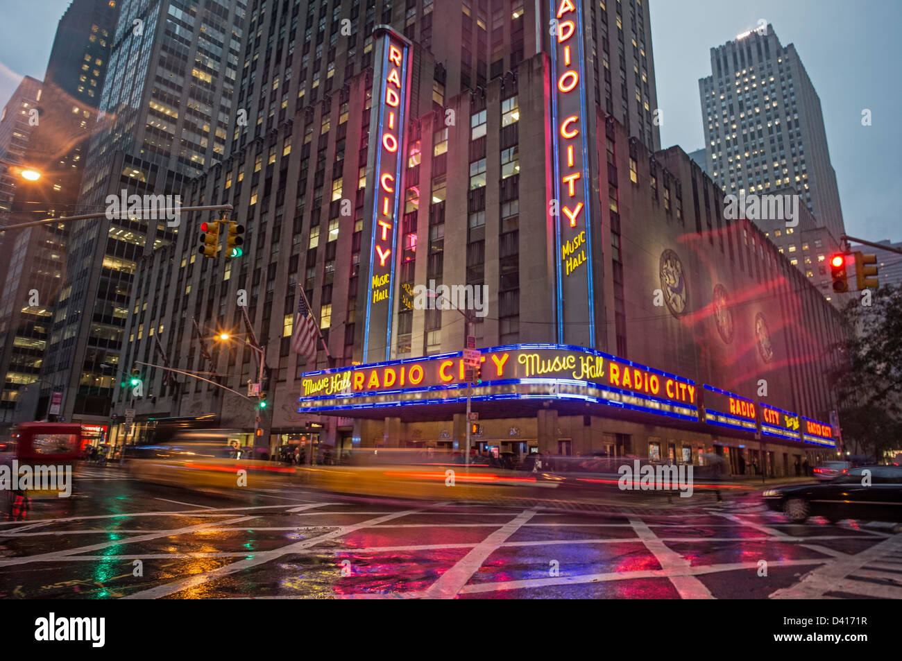 Radio City Music Hall Outside At Night