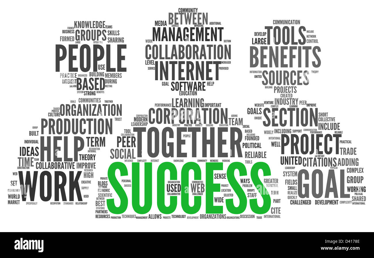 Success concept related words in tag cloud isolated on white Stock ...