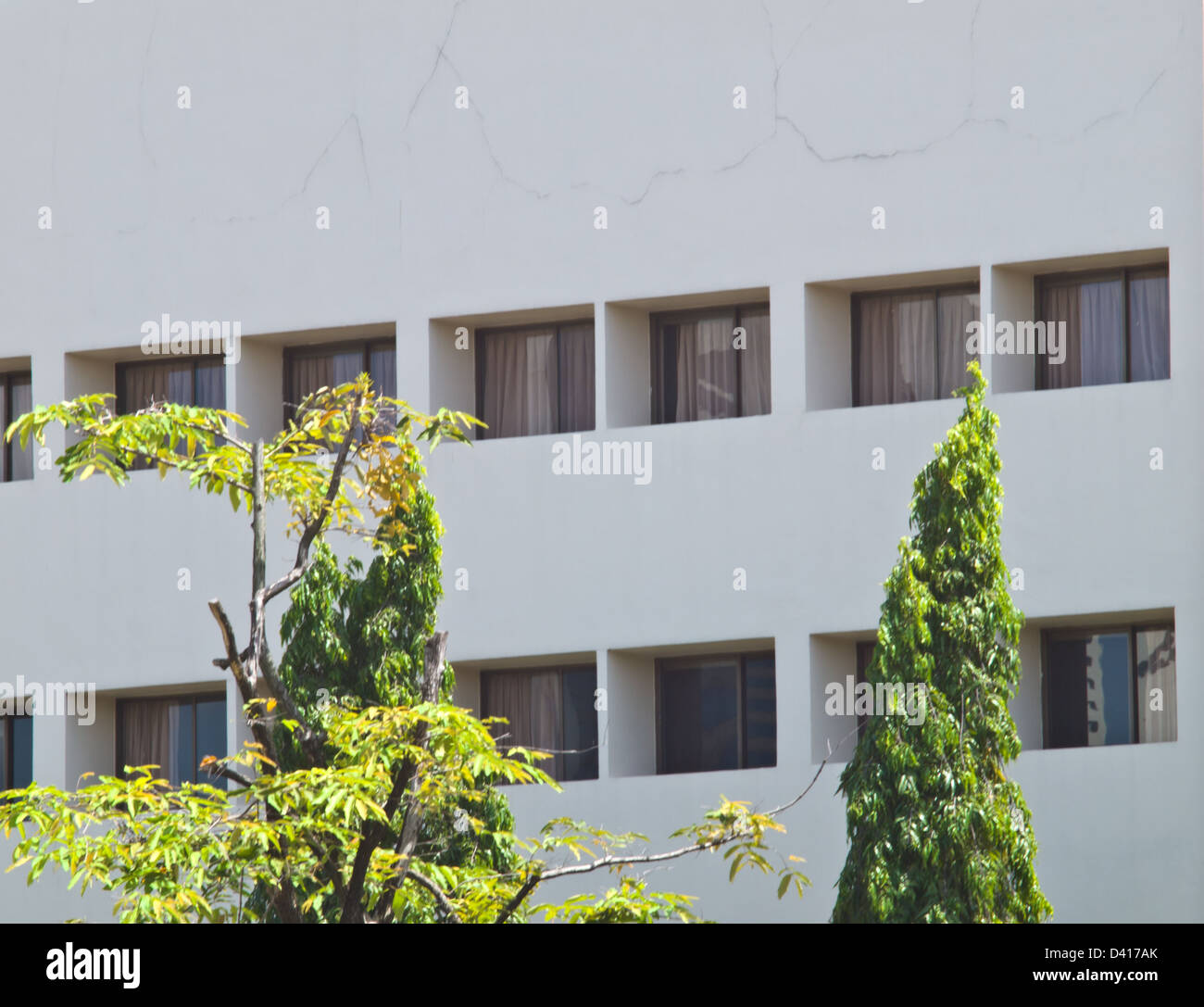 Facade of windows building Stock Photo - Alamy