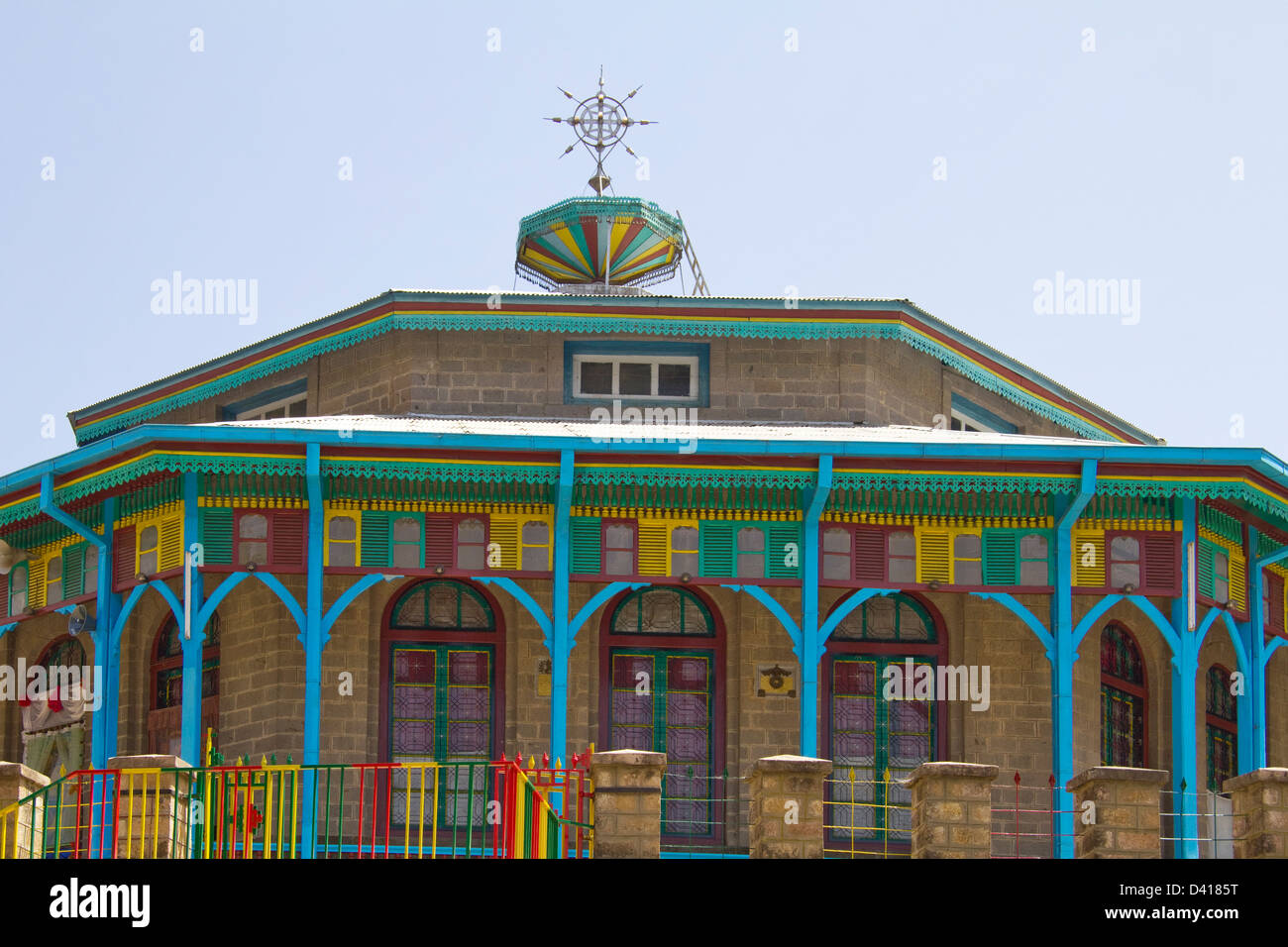 Outside Entoto Maryam church above Addis Ababa Ethiopia Africa Stock ...