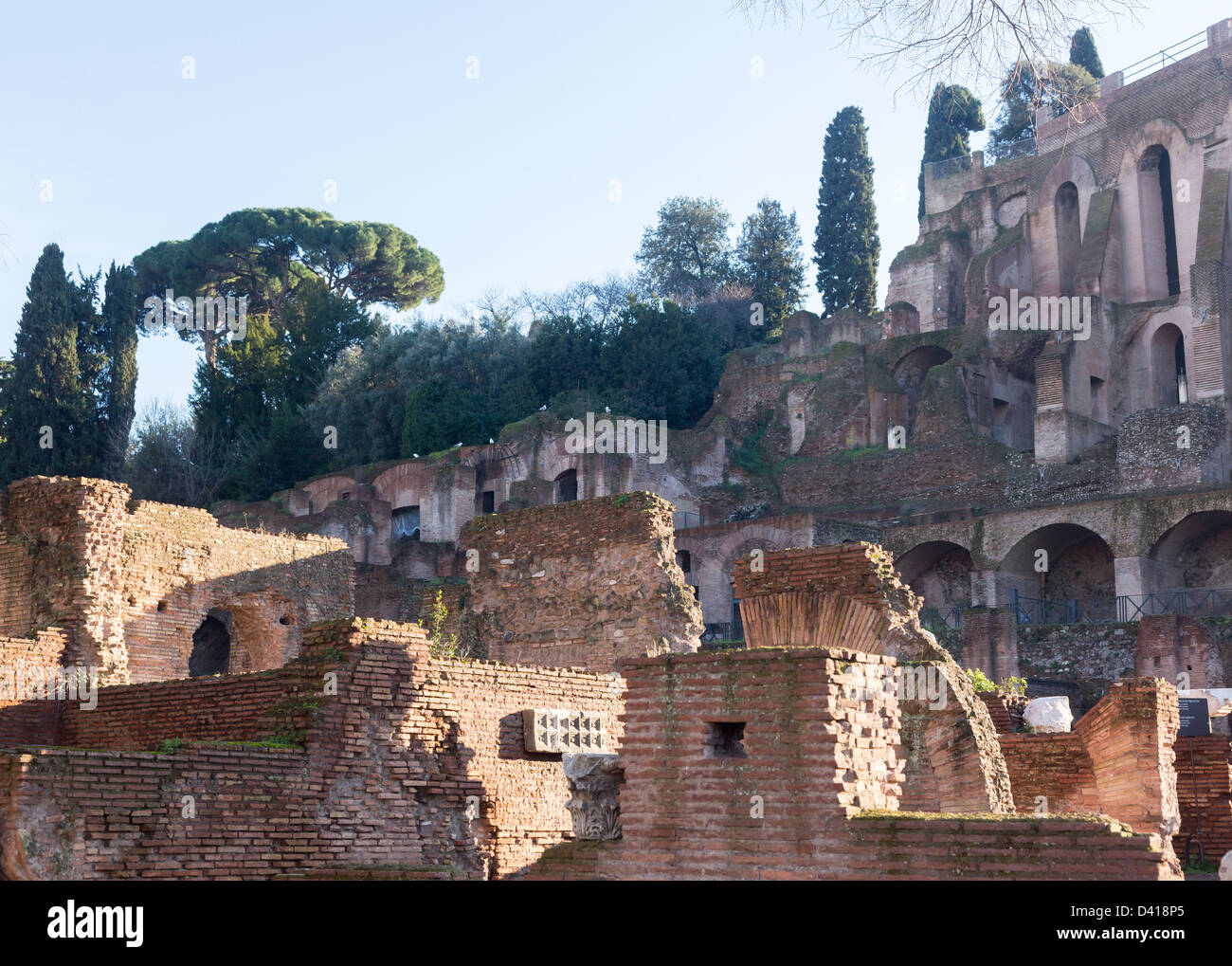 Details of remains and ruins in Ancient Rome Italy Stock Photo - Alamy