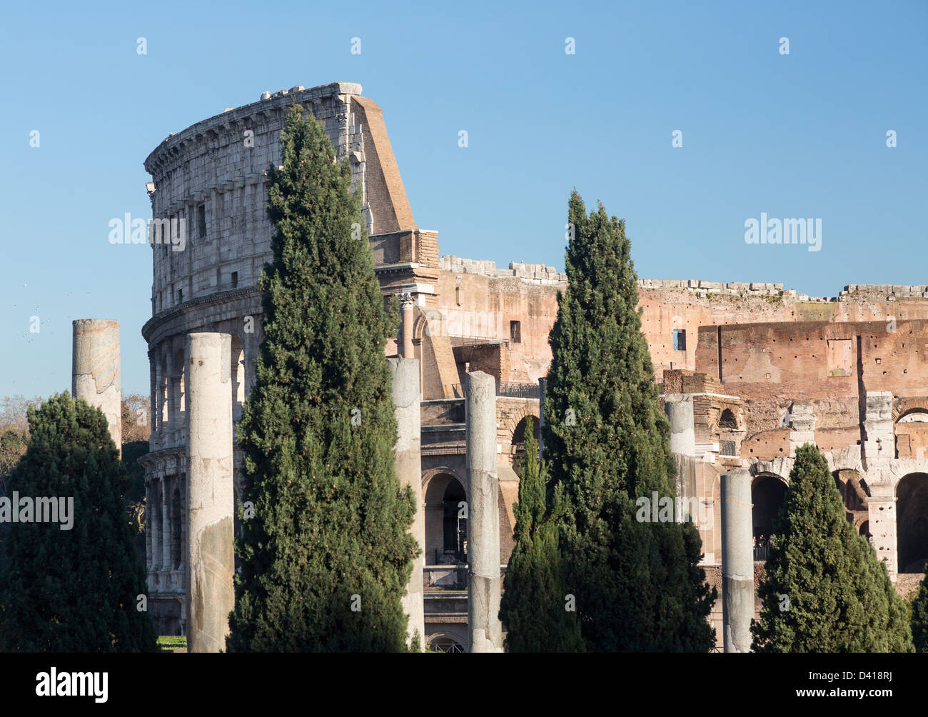 Detail of Colosseum in Ancient Rome Stock Photo - Alamy