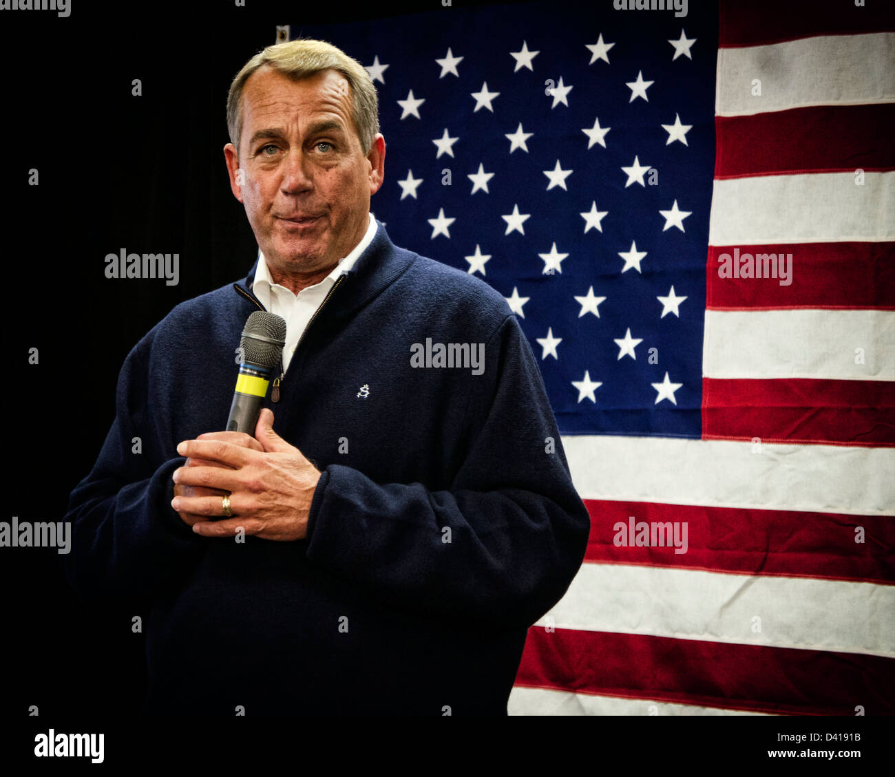 House Speaker John Boehner displaying one of his animated facial ...