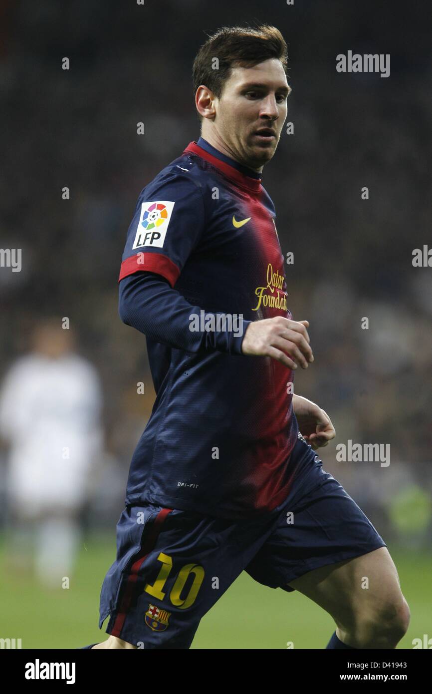 Messi celebration bernabeu hi-res stock photography and images - Alamy