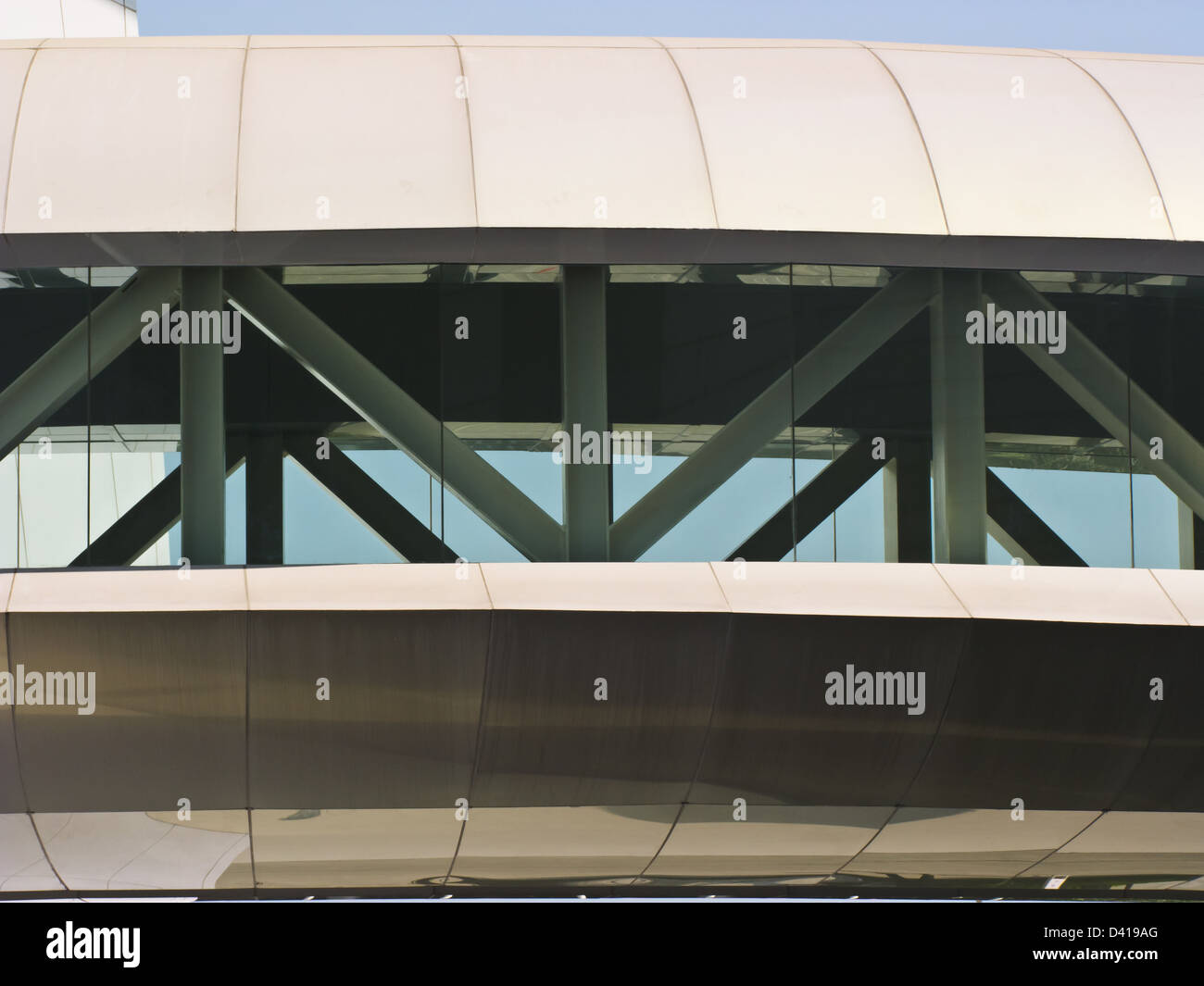 modern sky bridge structure as background Stock Photo - Alamy