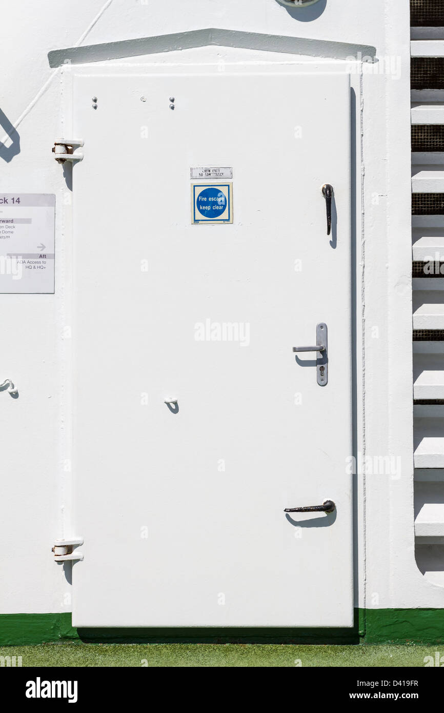 Cruise ship crew door Stock Photo - Alamy