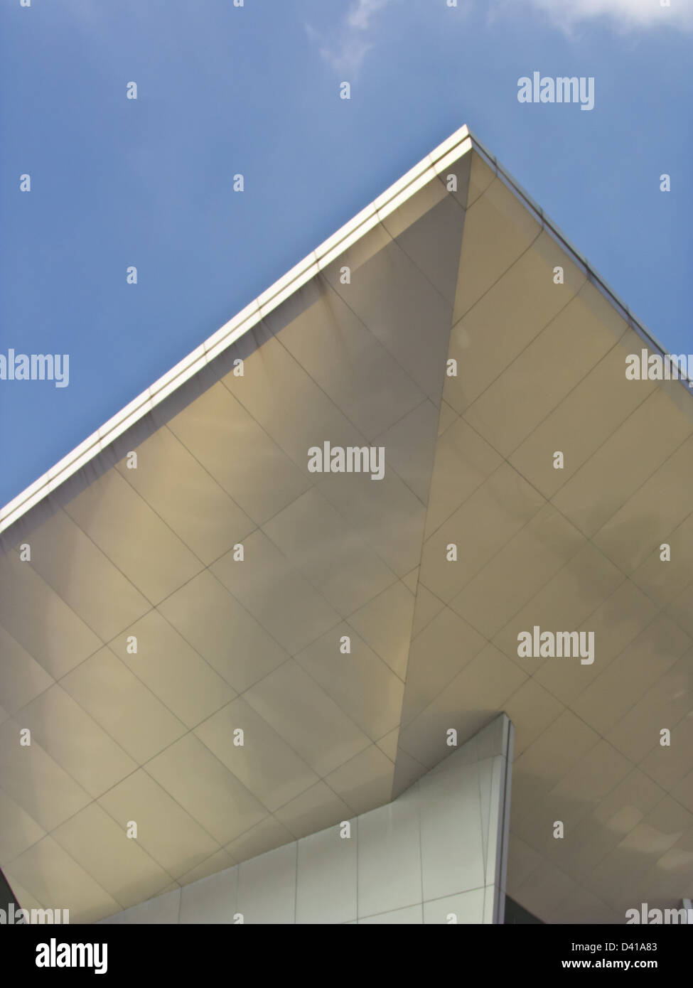Composited cladding roof in modern architecture Stock Photo - Alamy