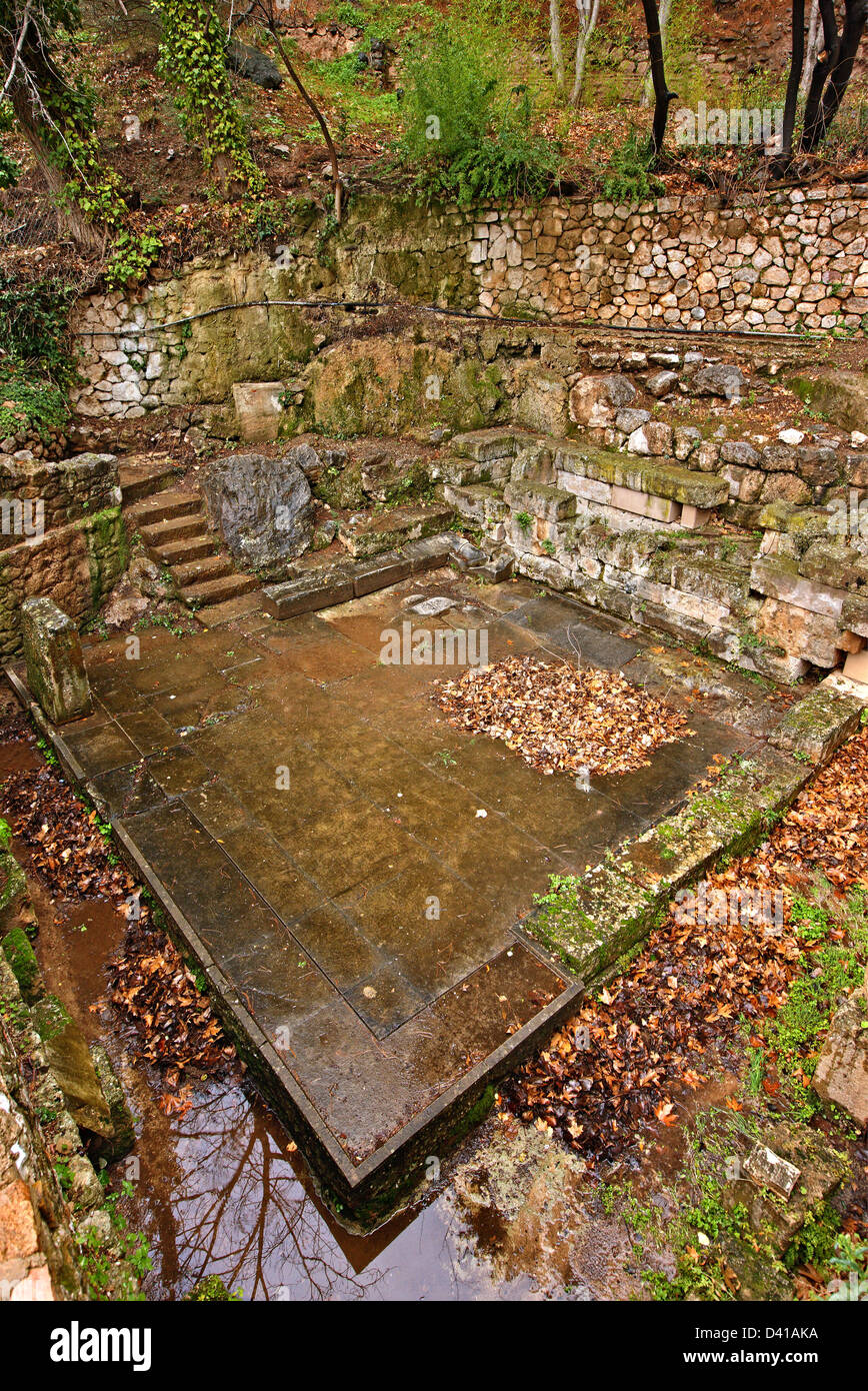 Castalia spring at ancient Delphi, the "navel" and most important ...
