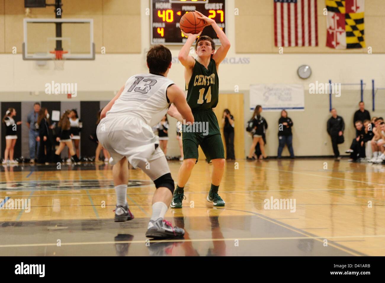 FEB 28, 2013 : Century's Kevin Steadman (14) takes ascot during ...