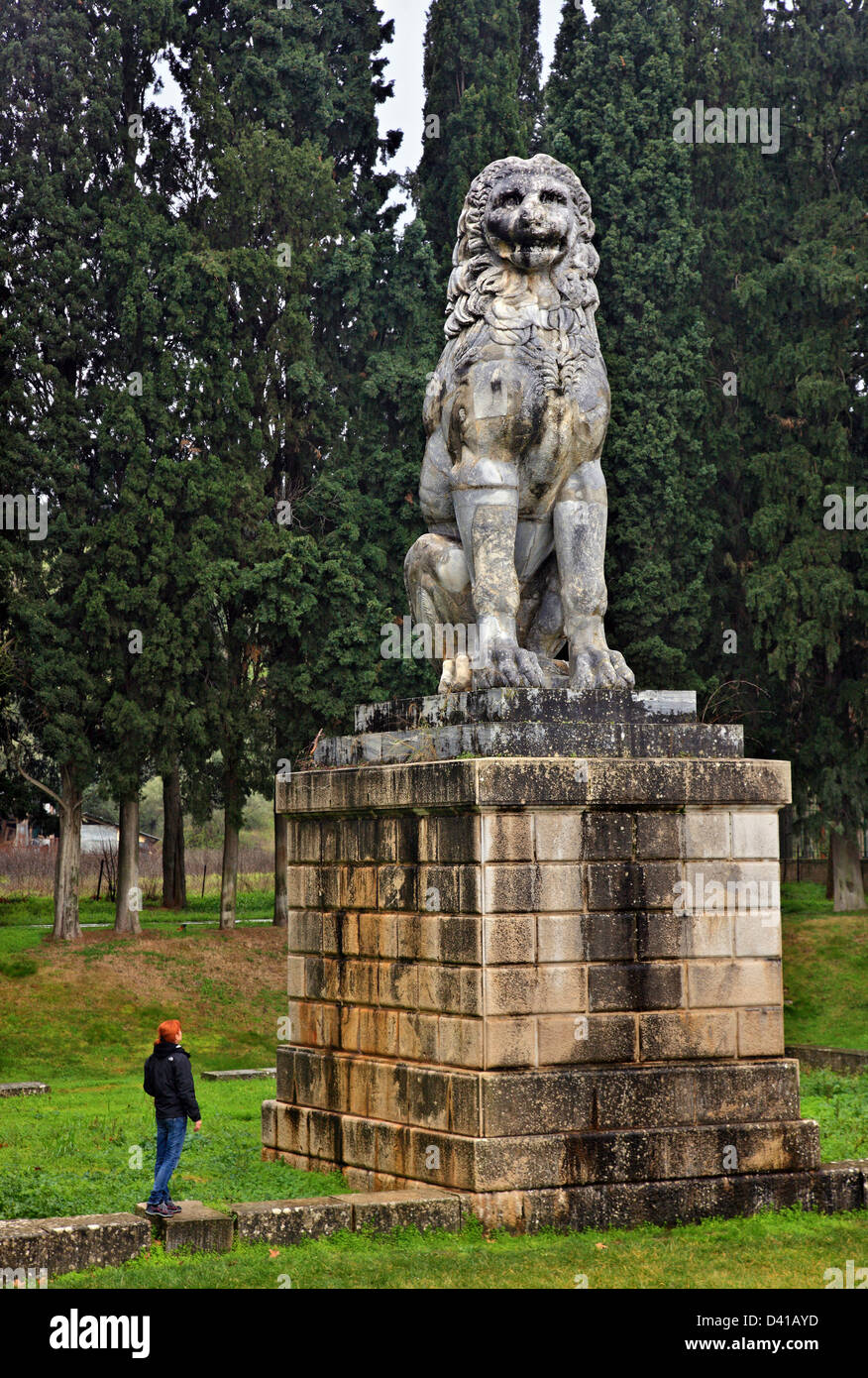 The Lion of Chaeronea, a nearly 20-foot-tall (6.1 m) funerary monument ...