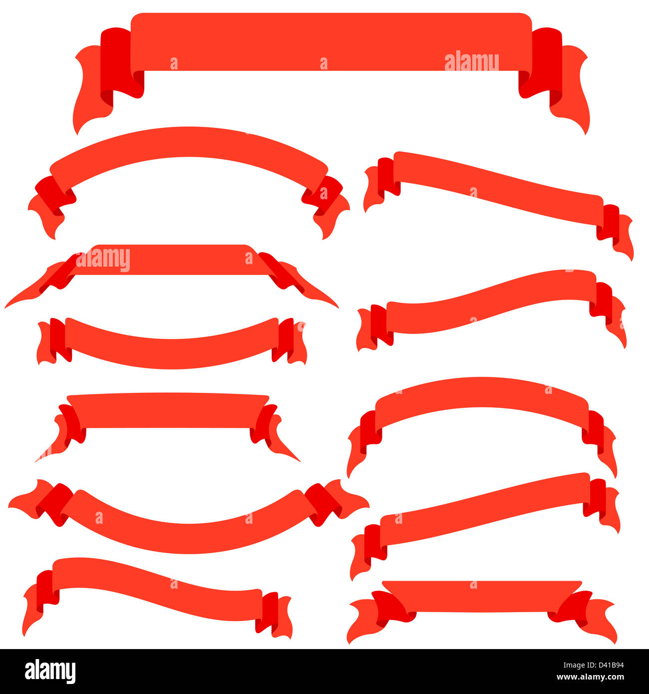 Stylized red ribbons hi-res stock photography and images - Alamy