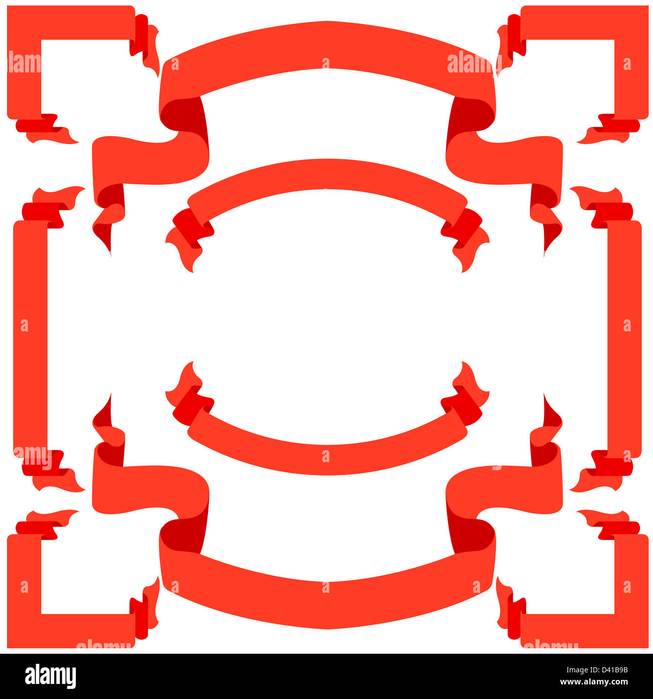 Stylized red ribbons hi-res stock photography and images - Alamy