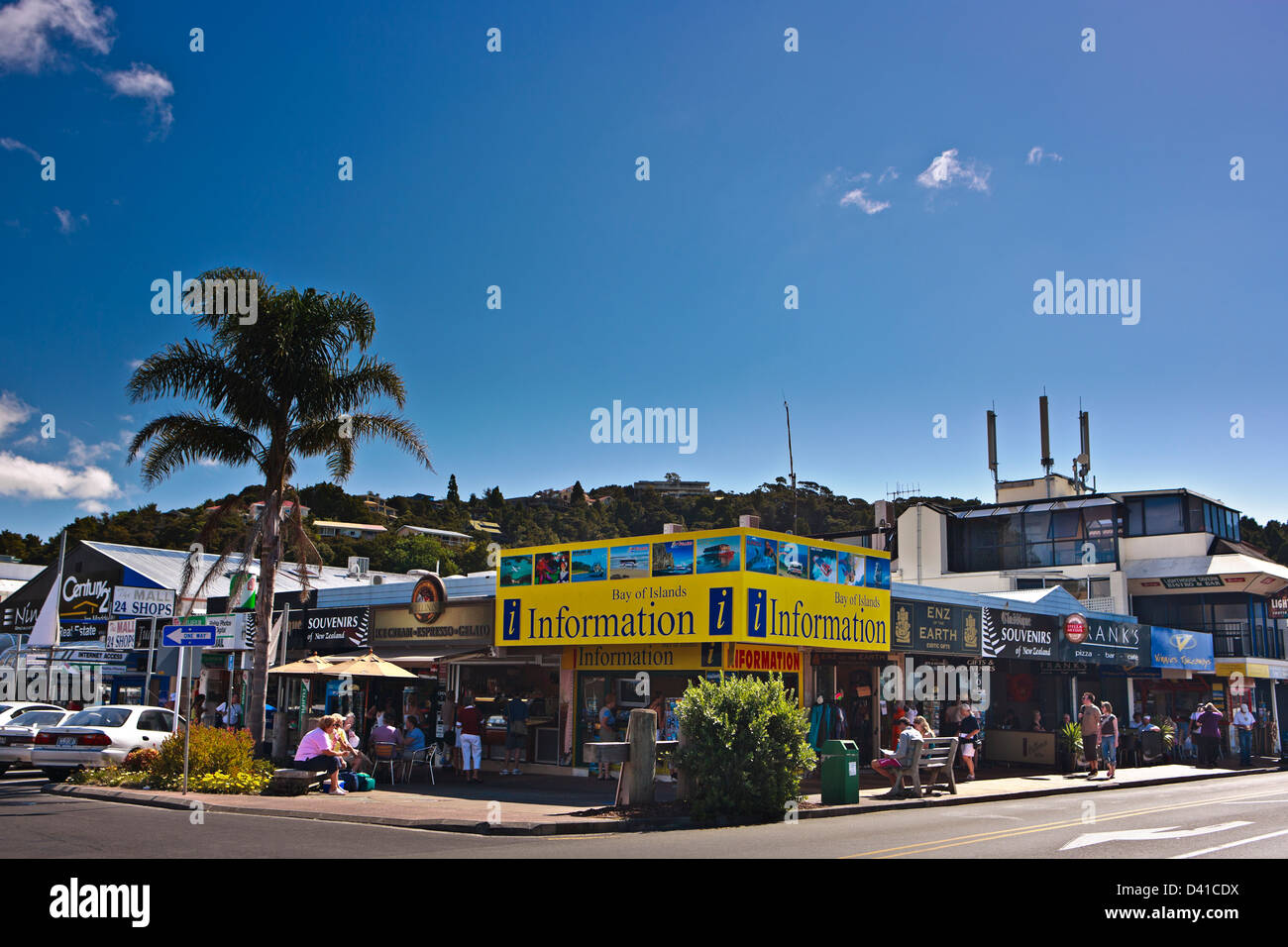 Town of Paihia in the Bay of Islands, Northland, East Coast, North ...