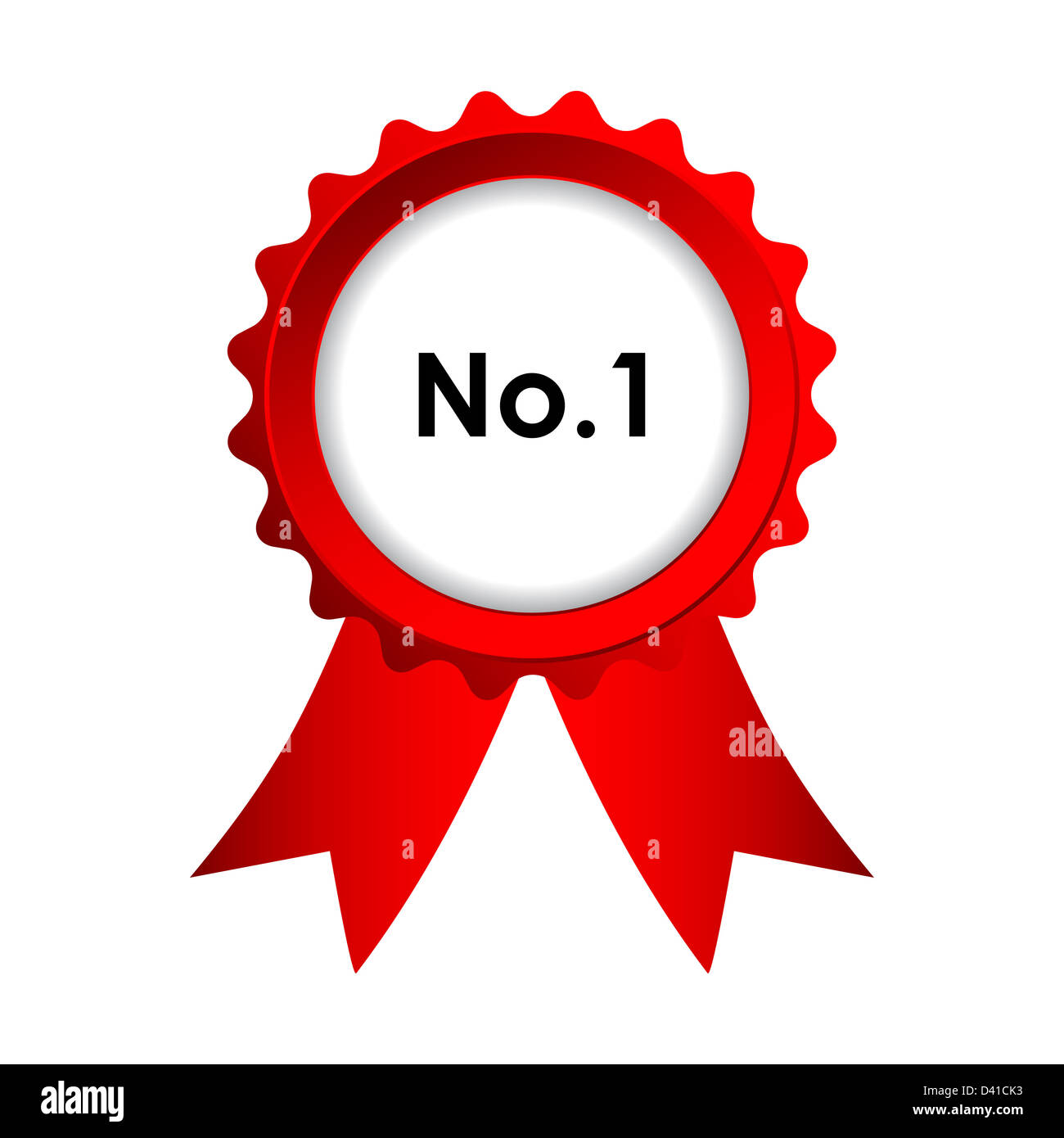 special label with ribbons and no.1 text Stock Photo - Alamy
