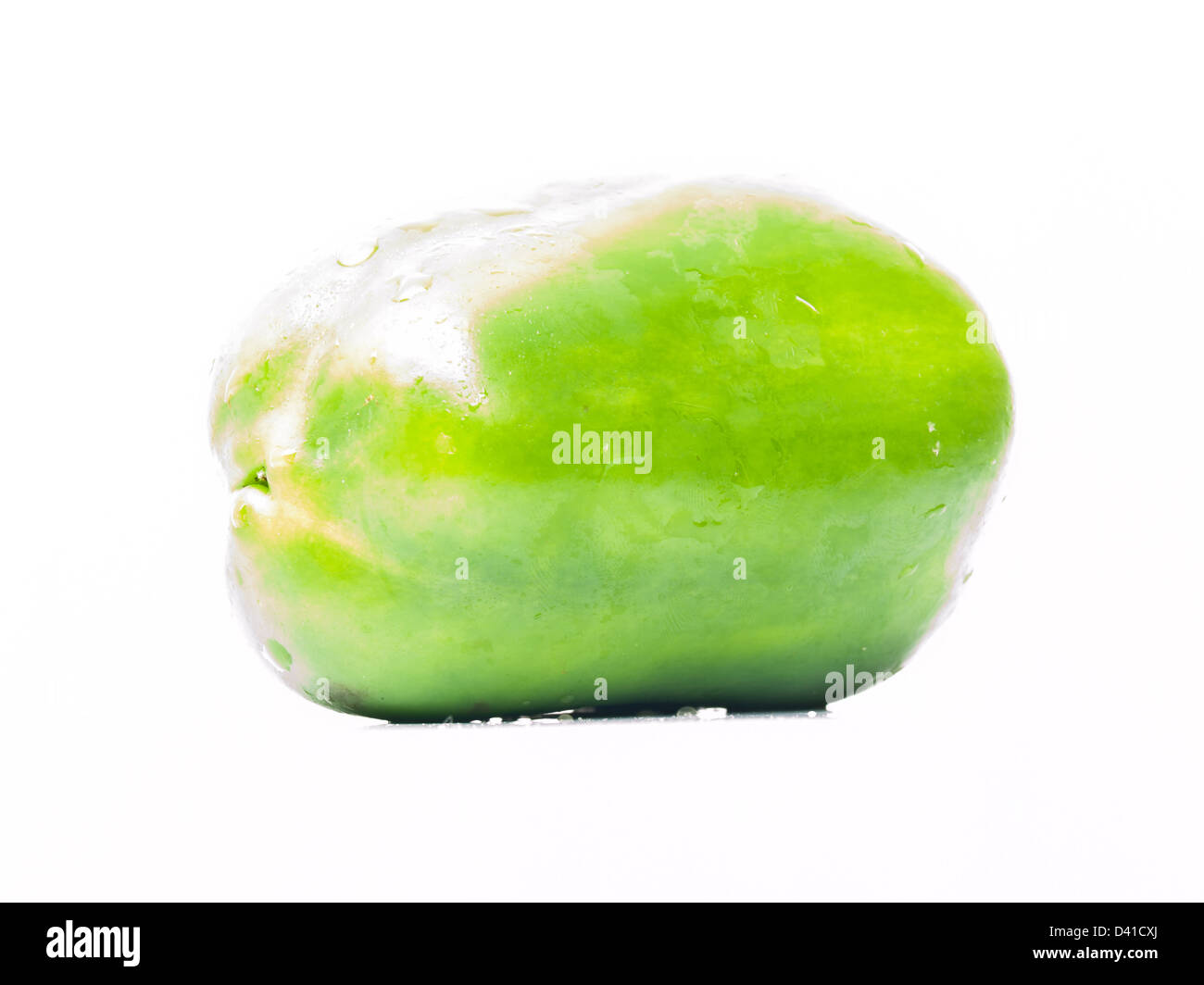 A green Capsicum isolated on white background Stock Photo - Alamy