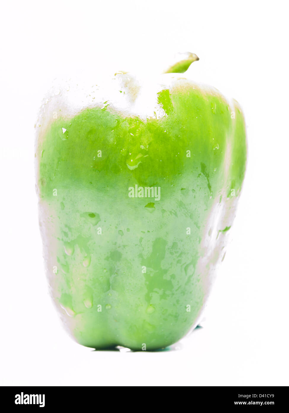 A green Capsicum isolated on white background Stock Photo - Alamy