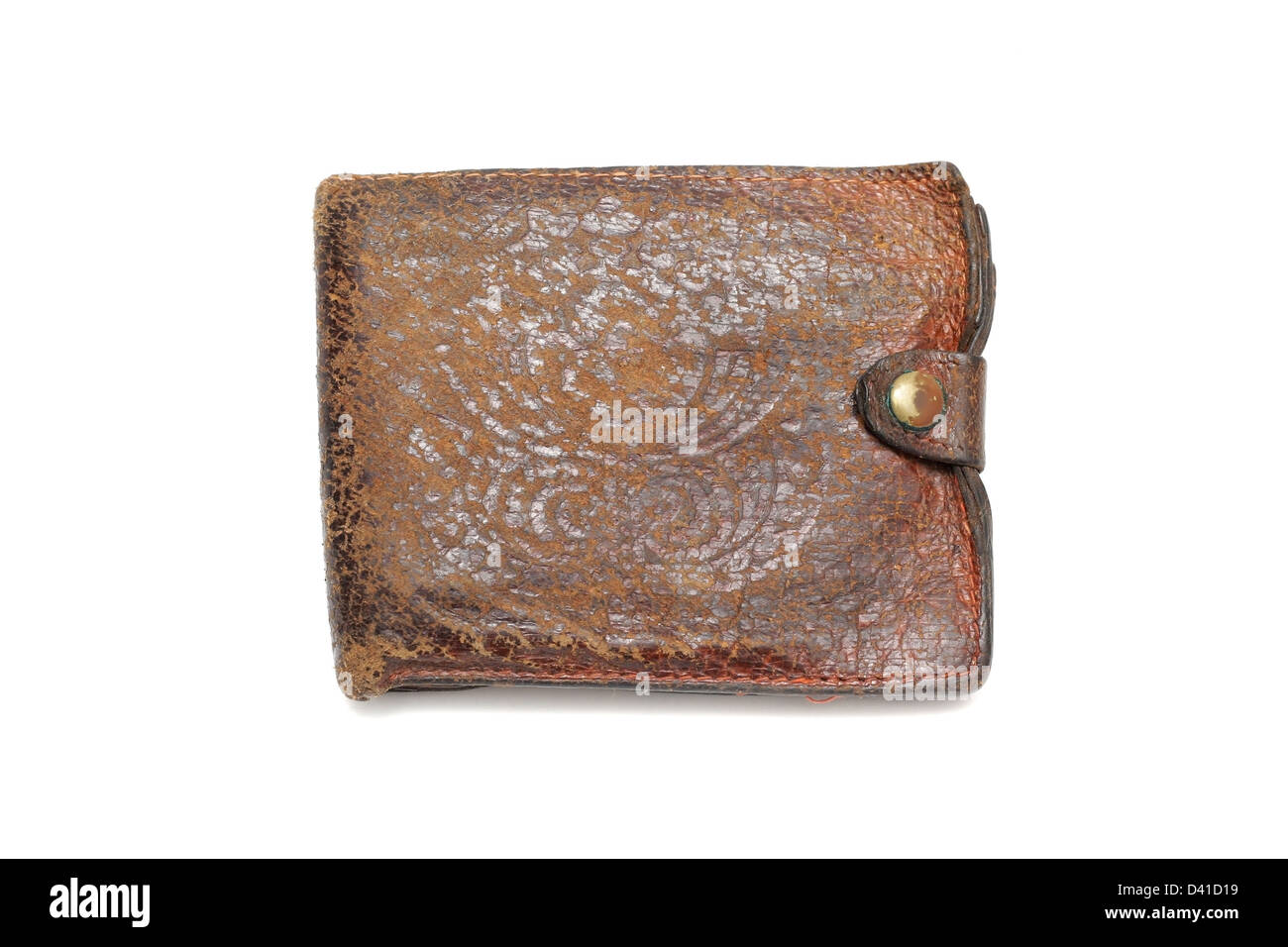 Grunge wallet isolated on white background Stock Photo - Alamy