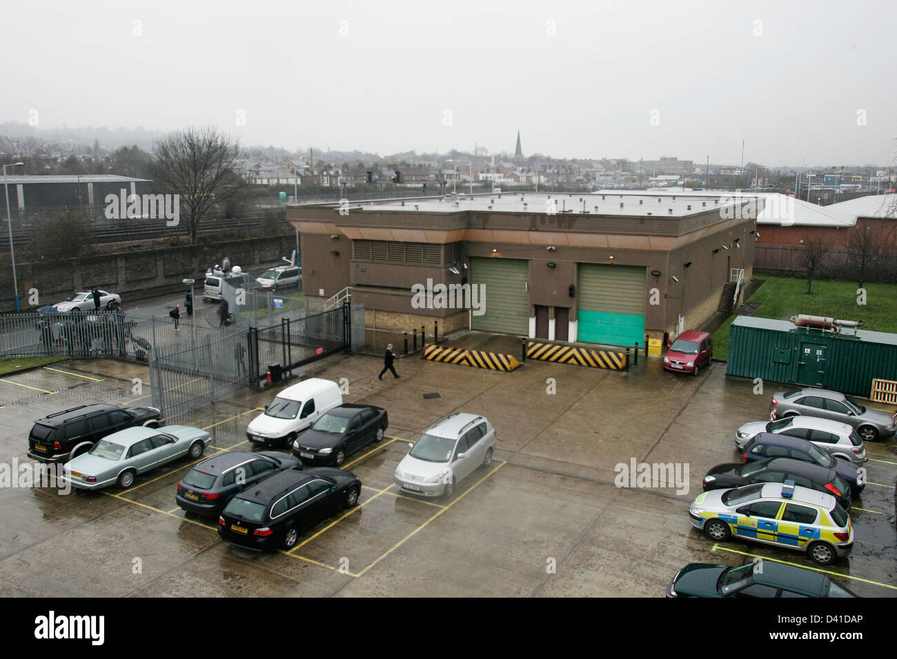 Police forensics officers at the scene of an armed robbery at the ...
