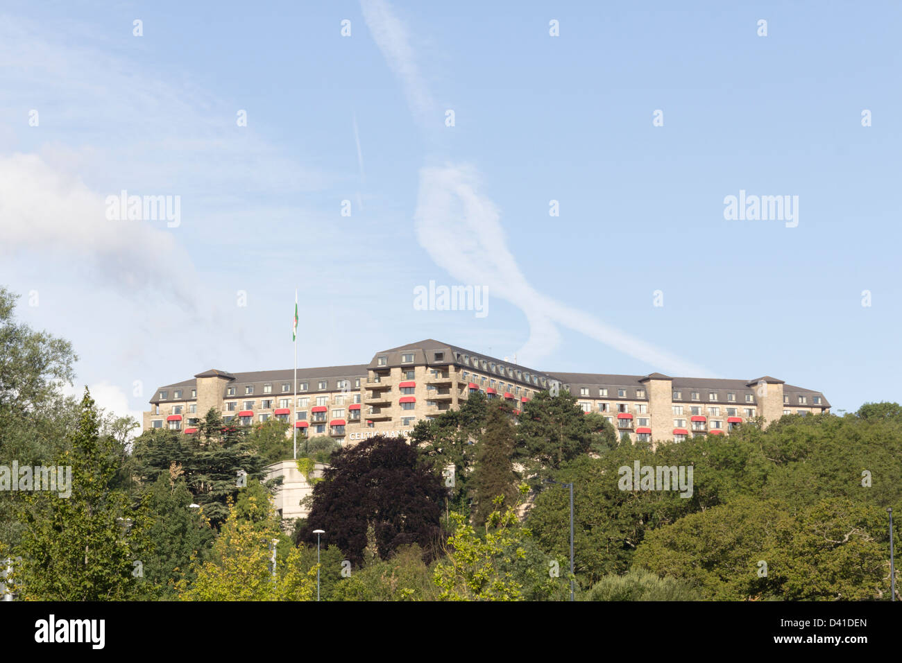Celtic Manor resort hotel viewed from junction 24 of the M4 near ...