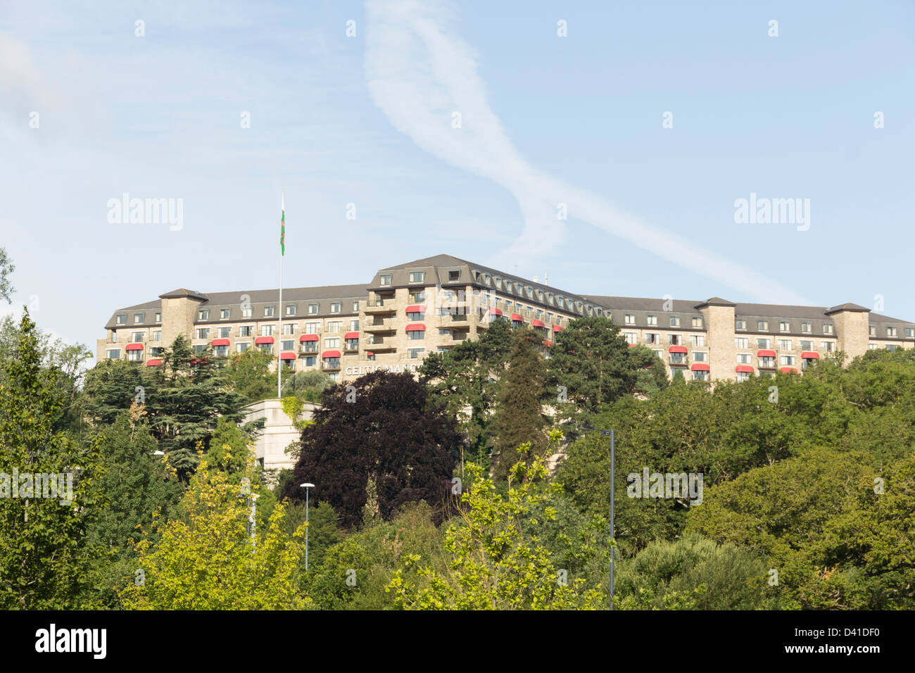 Celtic Manor resort hotel viewed from junction 24 of the M4 near ...