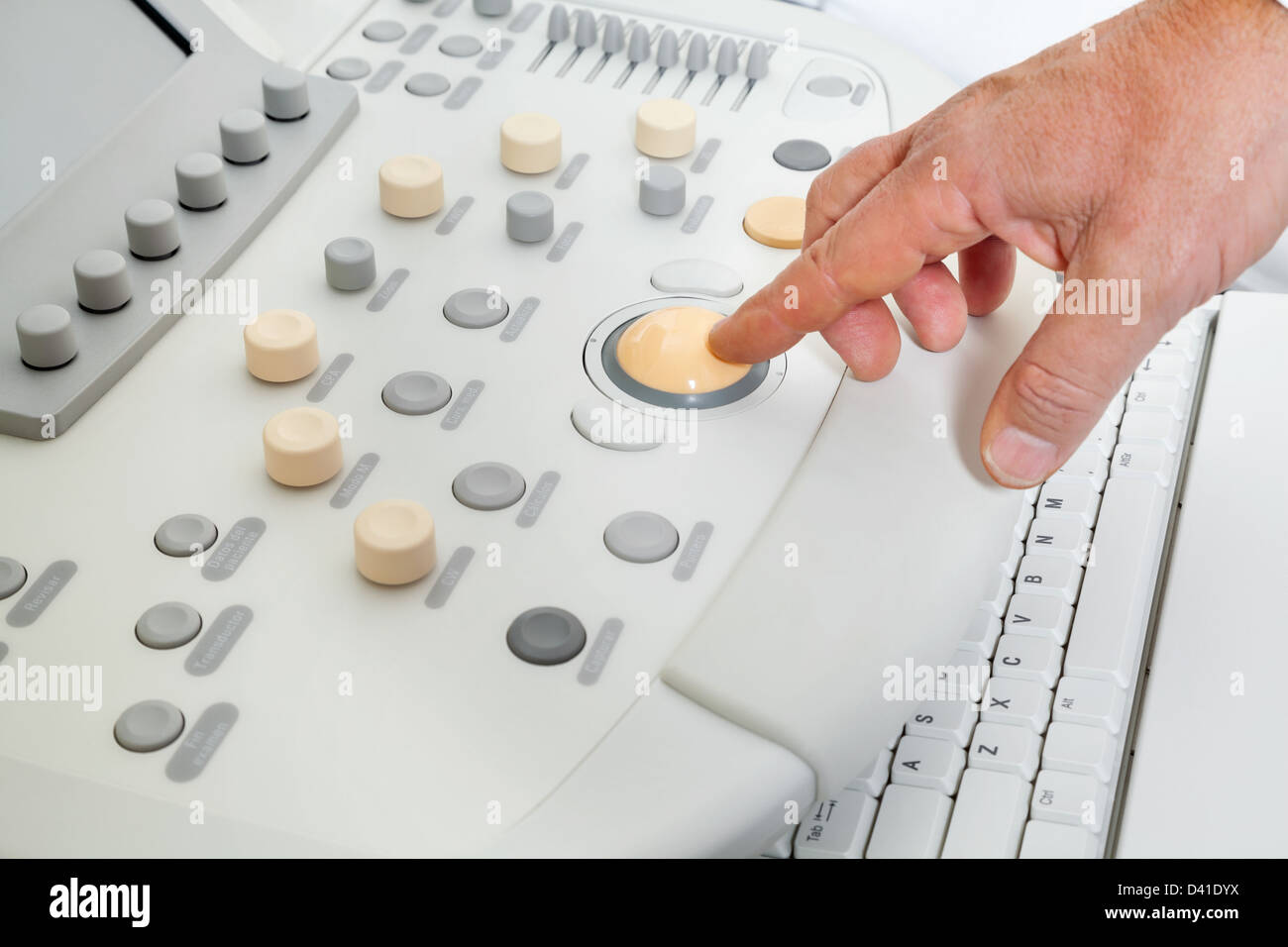 Hand Operating Ultrasound Machine Stock Photo - Alamy