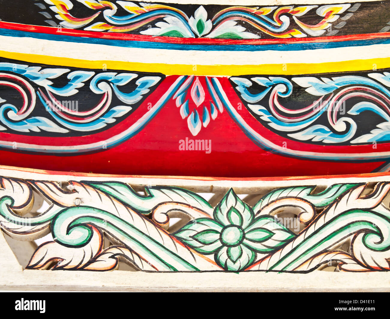 A Thai Southern-most traditional fishing boat, Kolek, Model isolated on ...