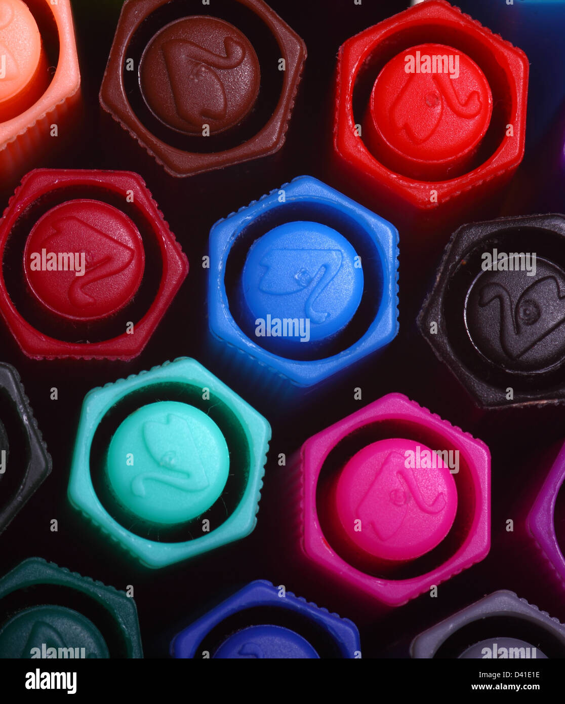 Selection of colourful pens Stock Photo - Alamy