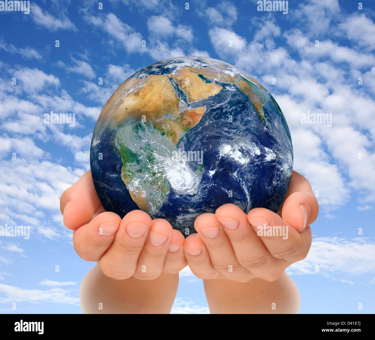 Hands Cupping The World
