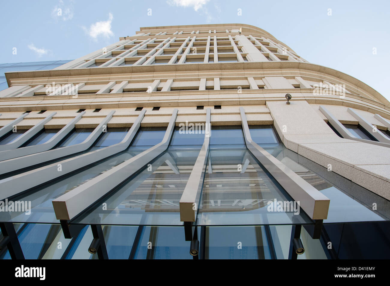 One look upwards of a modern office building Stock Photo - Alamy