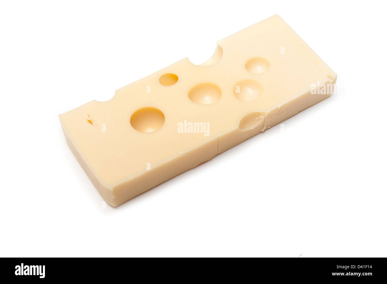 Emmental cheese isolated on a white studio background Stock Photo - Alamy