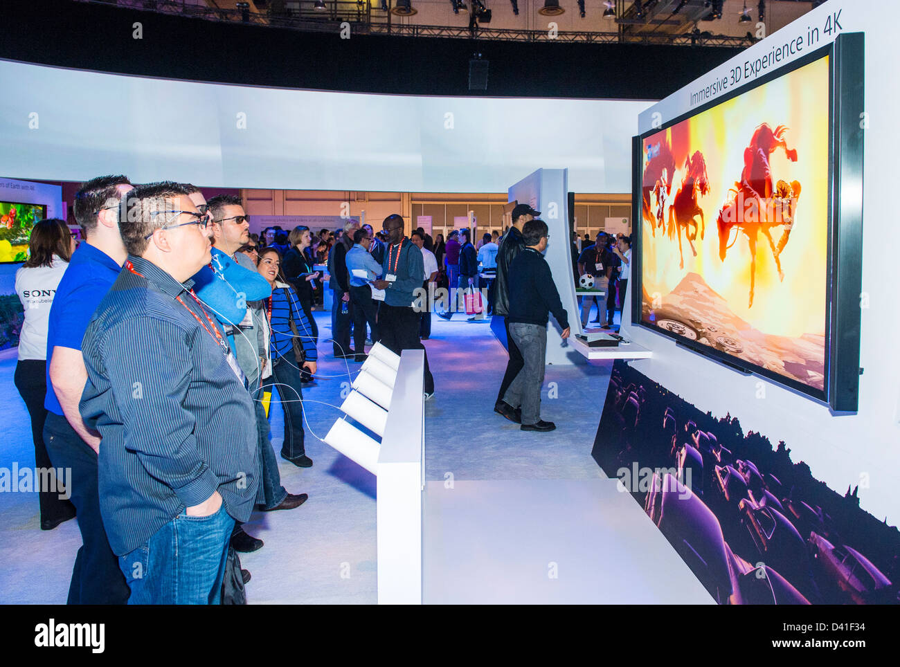 The Sony booth at the CES show held in Las Vegas Stock Photo - Alamy