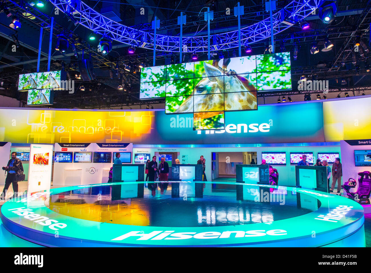 The Hisense booth at the CES show held in Las Vegas Stock Photo - Alamy