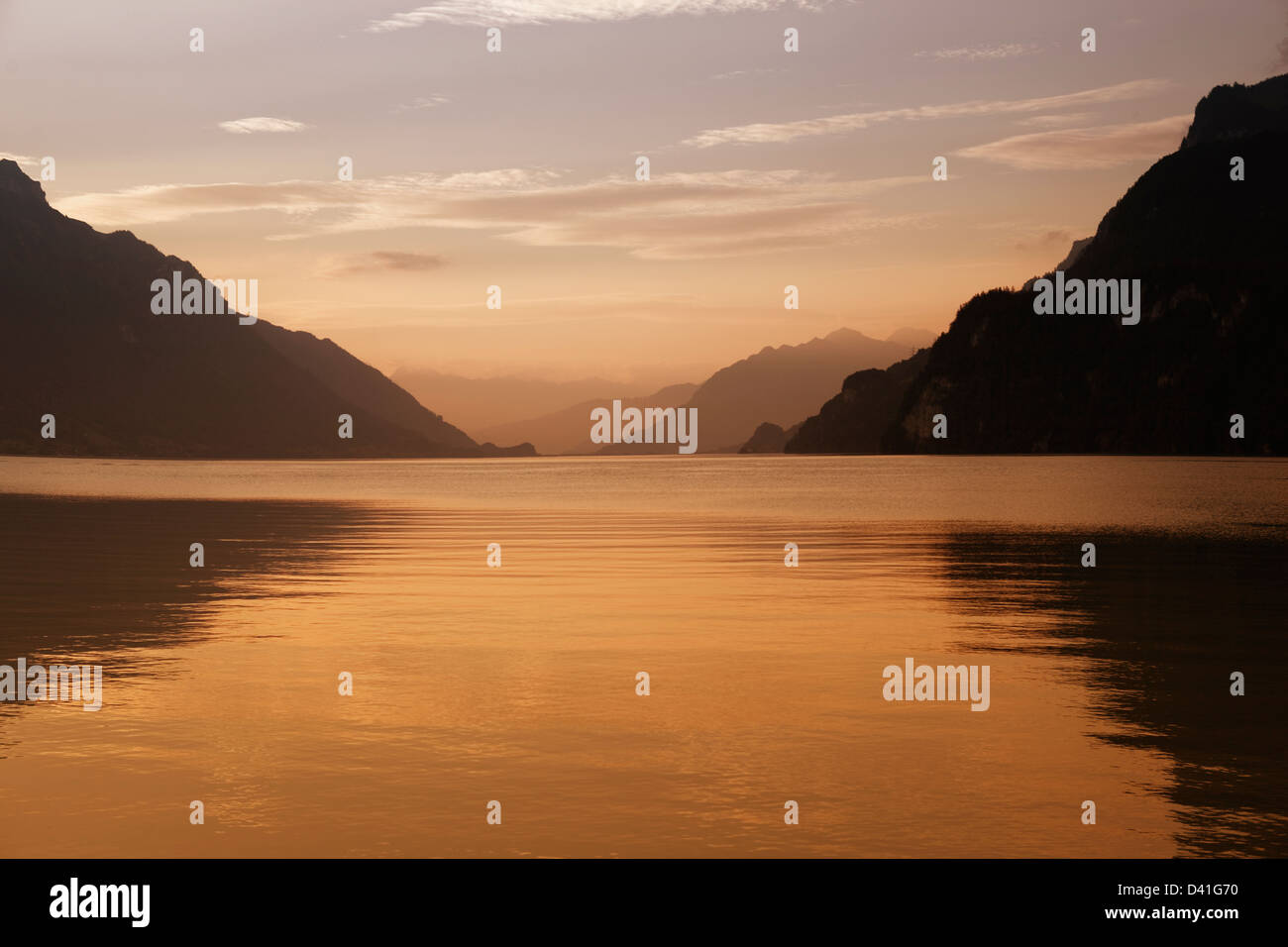 Sunrise lake brienz in switzerland hi-res stock photography and images ...