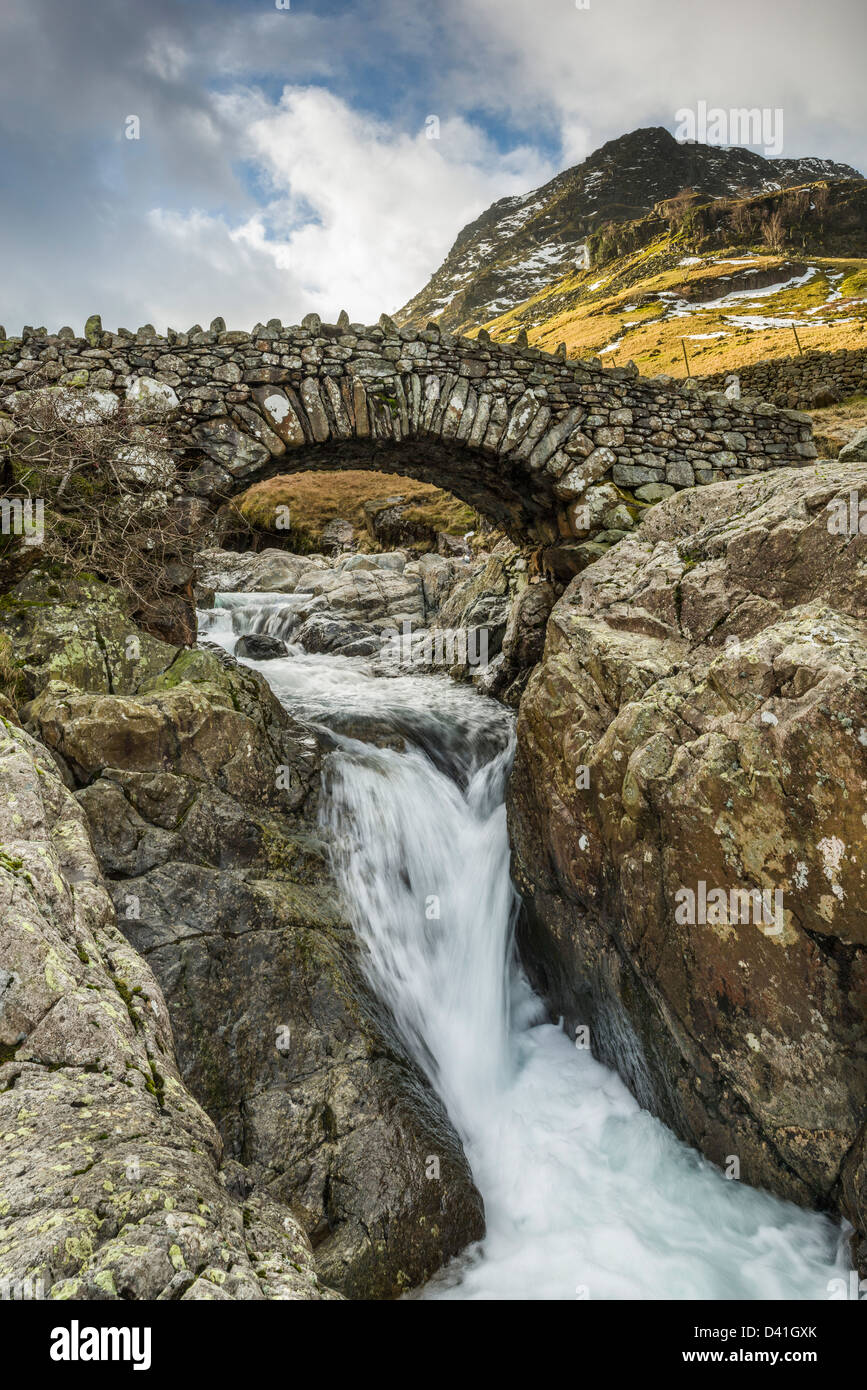 Grains Gill and Stockley Bridge with Seathwaite Fell, Cumbria, Lake ...