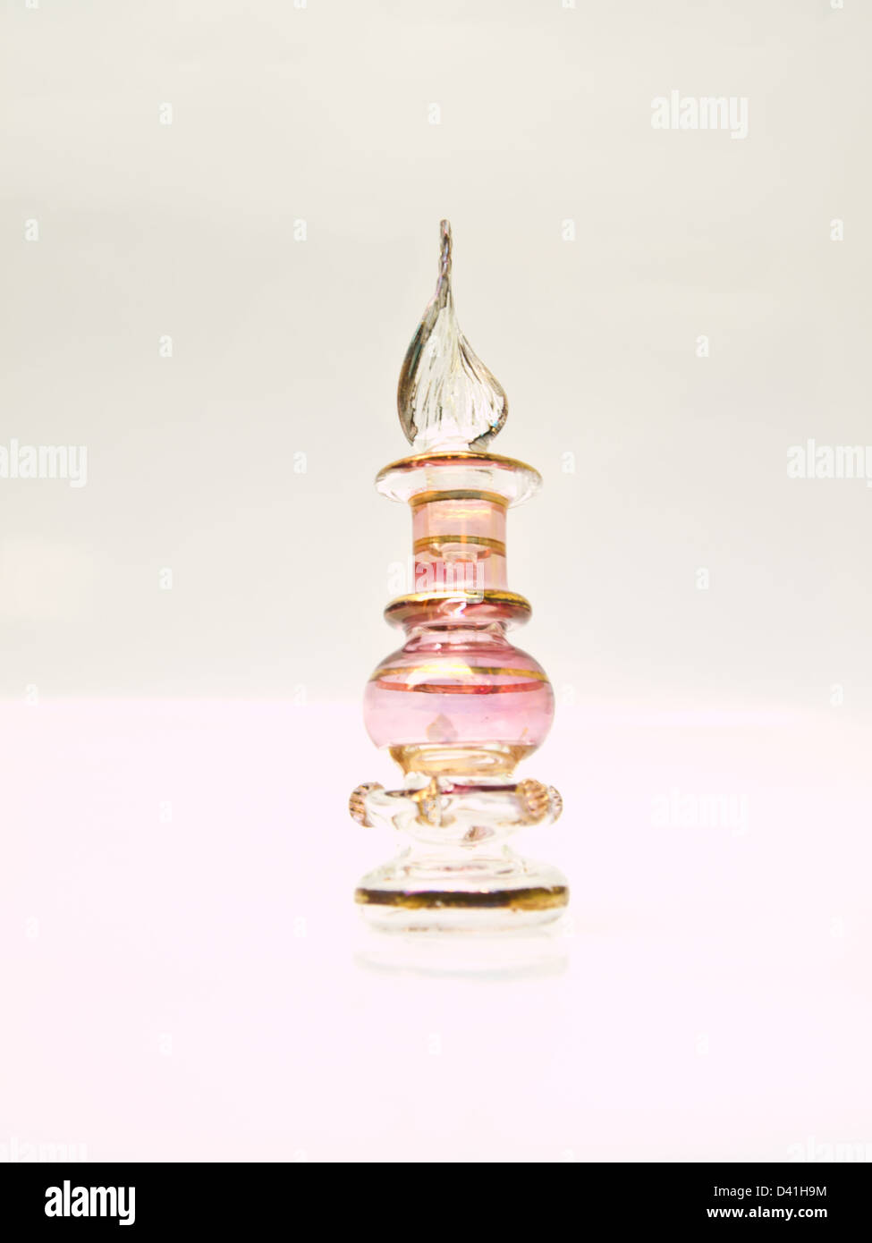 A miniature pink glass perfume bottle from Egypt Stock Photo - Alamy